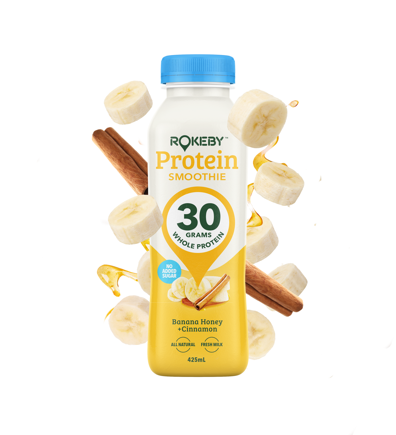 Protein Smoothie Banana Honey + Cinnamon | Rokeby Nutrition