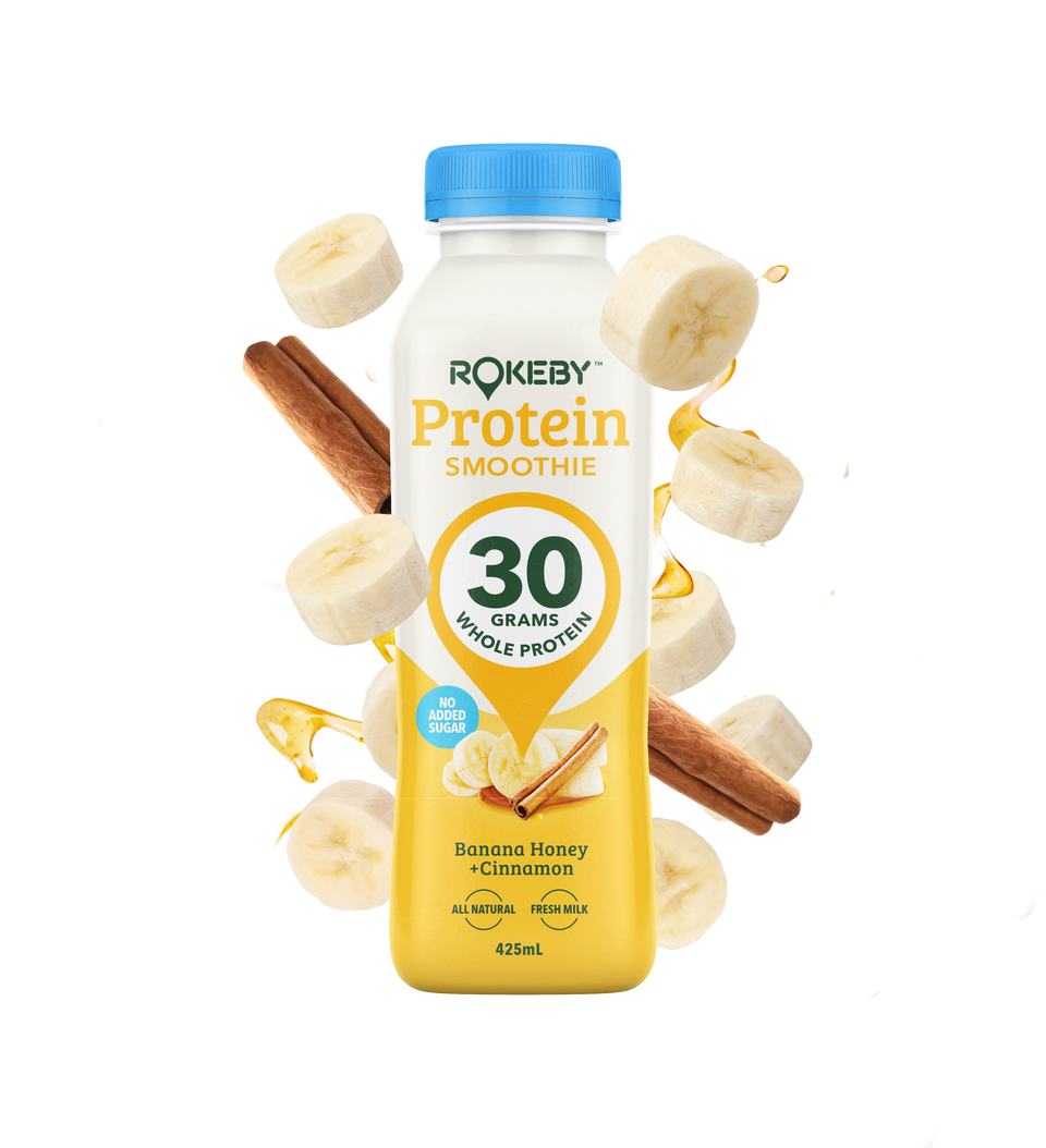 Protein Smoothie Banana Honey + Cinnamon | Rokeby Nutrition